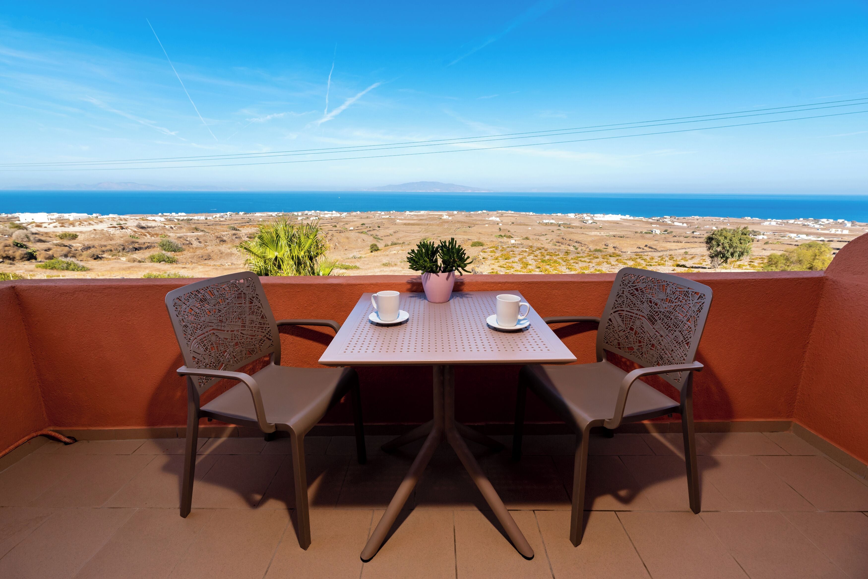Quarto Duplo, vista para o mar | Terraço/pátio interior