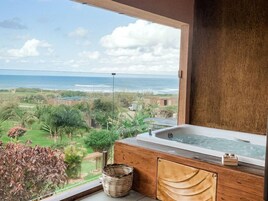 Cabana, 1 quarto, vista para o mar | Sacada