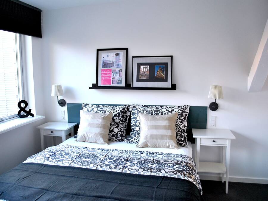 Quarto Duplo Standard | Secretária, cortinas/cortinados opacos, Wi-fi grátis