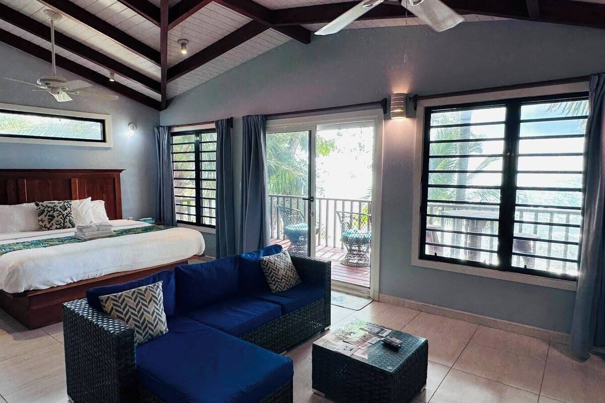Suite Superior, varanda, junto à praia | Sala de estar | Livros 