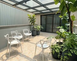 Quarto luxo, 2 quartos, sacada | Terraço/pátio
