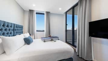 Suite Standard, 3 quartos | Roupa de alta qualidade, cofre com capacidade para portátil, secretária