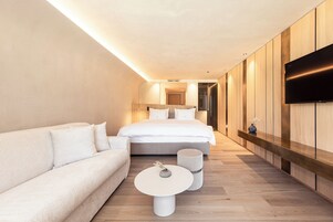 Quarto Duplo Design (Cozy) | Minibar, cofre no quarto, Wi-fi grátis, roupa de cama fornecida 