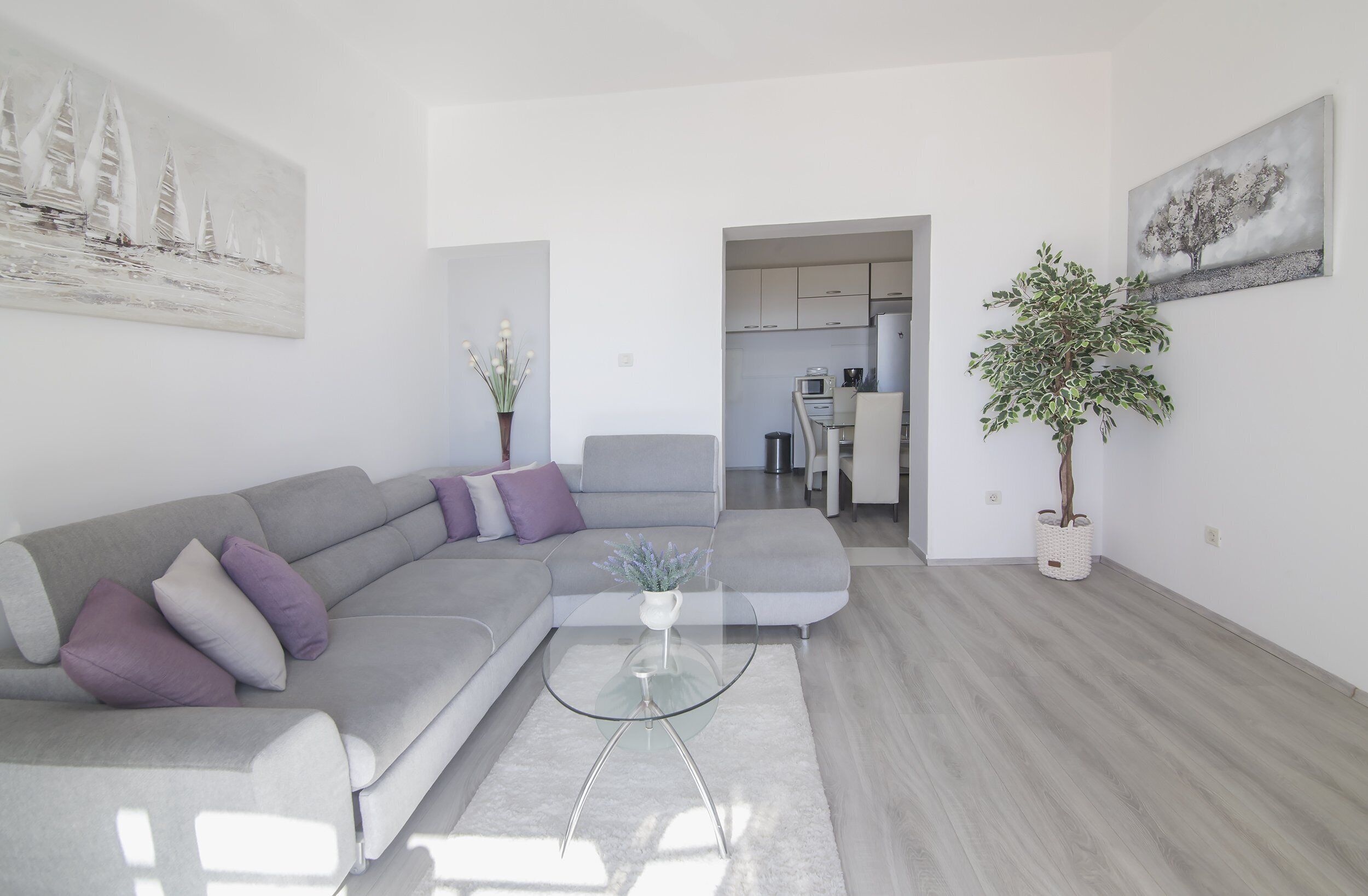 Apartamento (Apartments Isabora - Two-Bedroom Apar) | Sala de estar | TV de tela plana