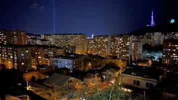 Quarto casal ou duplo luxo, sacada, vista para a cidade | Vista do quarto