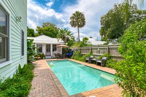 Historic Downtown Home with Heated Pool and Cottage! Walk to Everything ...