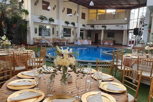 Espaço exterior para banquetes