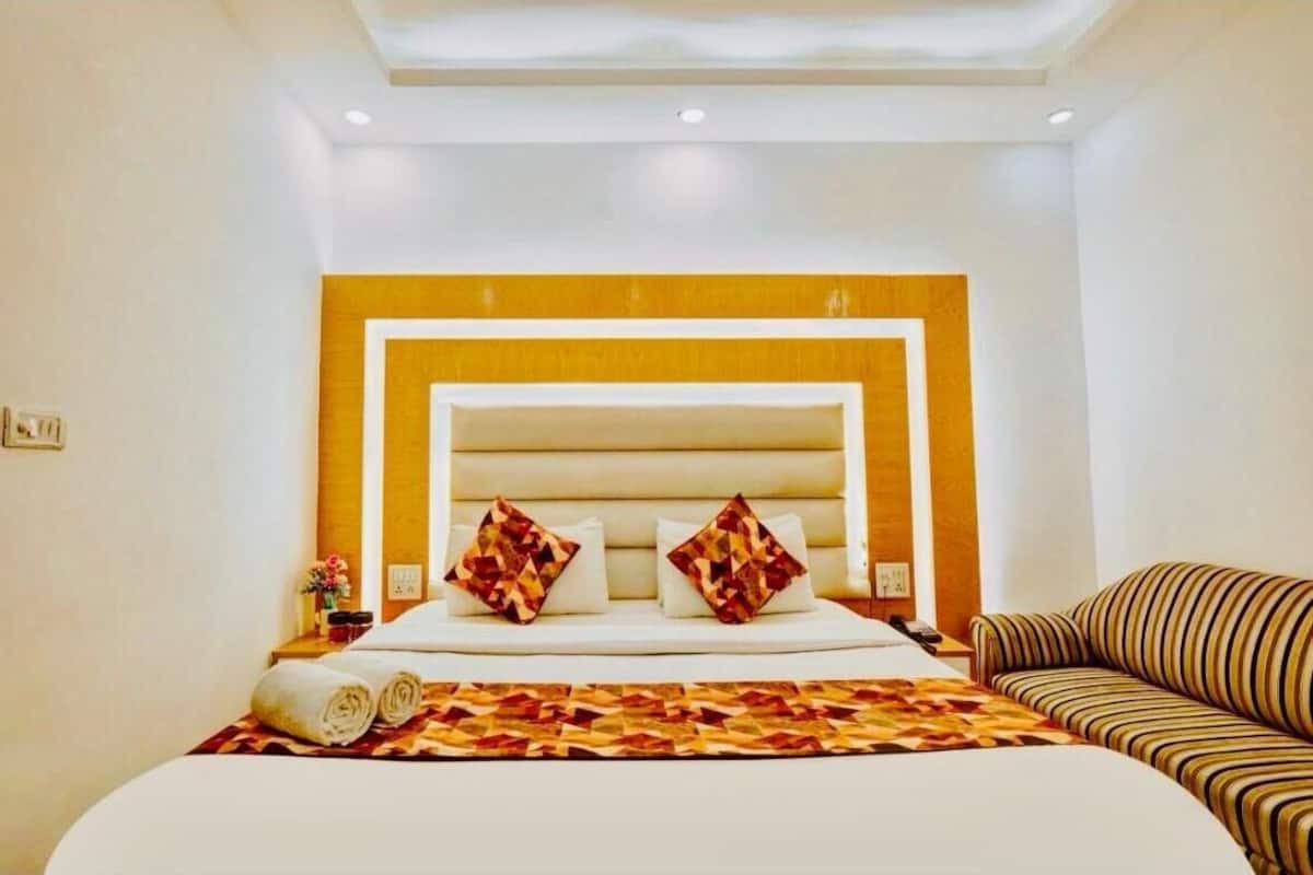 Quarto casal luxo, 1 cama de casal, vista para a cidade | Roupas de cama premium