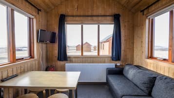 Cabana família, 1 quarto, vista para a montanha | 1 quarto, roupas de cama premium, cortinas blackout