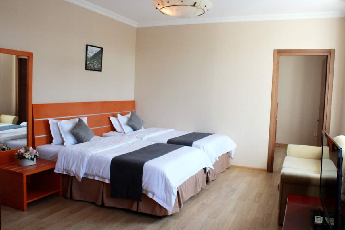 Suite-Estúdio Familiar, 2 quartos | Minibar, cofre no quarto, secretária, ferro/tábua de engomar