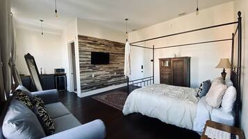 Estúdio superluxo, 1 cama de casal, acessível (203) | Roupas de cama premium