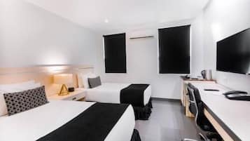 Camas de colchão Select Comfort, cofre no quarto, secretária