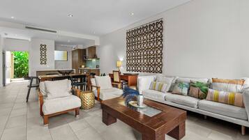 Apartamento, 2 quartos, no piso térreo | 2 quartos, roupas de cama premium, quartos à prova de som