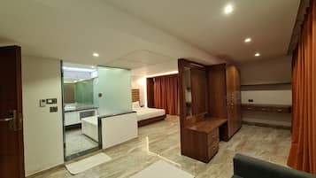 Suite Premium, 1 cama king-size | 1 quarto, lençóis de algodão egípcio, roupa de alta qualidade, minibar