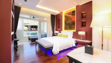 Roupa de alta qualidade, camas de colchão pillowtop, minibar