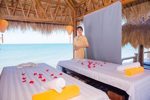 Massagens de pedras quentes, massagens musculares profundas 
