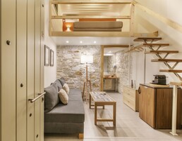 Loft Clássico (Red) | Roupa de alta qualidade, minibar, cofre no quarto 