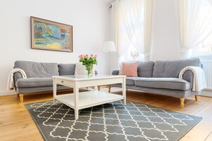Apartamento Familiar, 2 quartos, cozinha | Sala | Smart TV de 55 de polegadas com canais por cabo, televisor, Netflix 