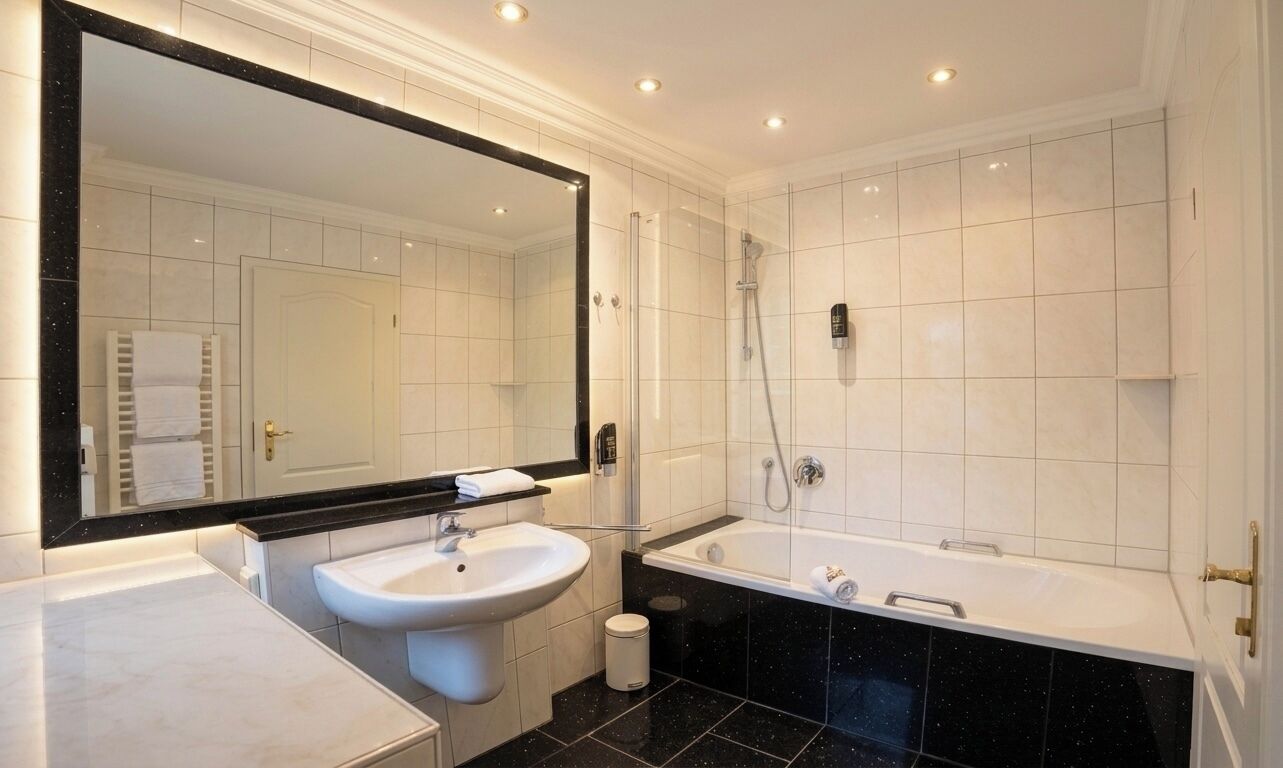 Quarto casal, sacada | Banheiro | Chuveiro, secador de cabelo, toalhas de banho 