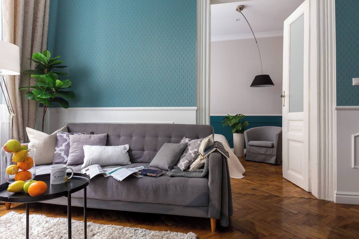 Apartamento conforto, 1 quarto, para não fumantes, cozinha (Quiet, Sarego 28 Street) | Sala de estar | TV de tela plana