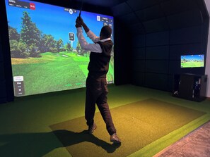 Campo de treino de golfe coberto
