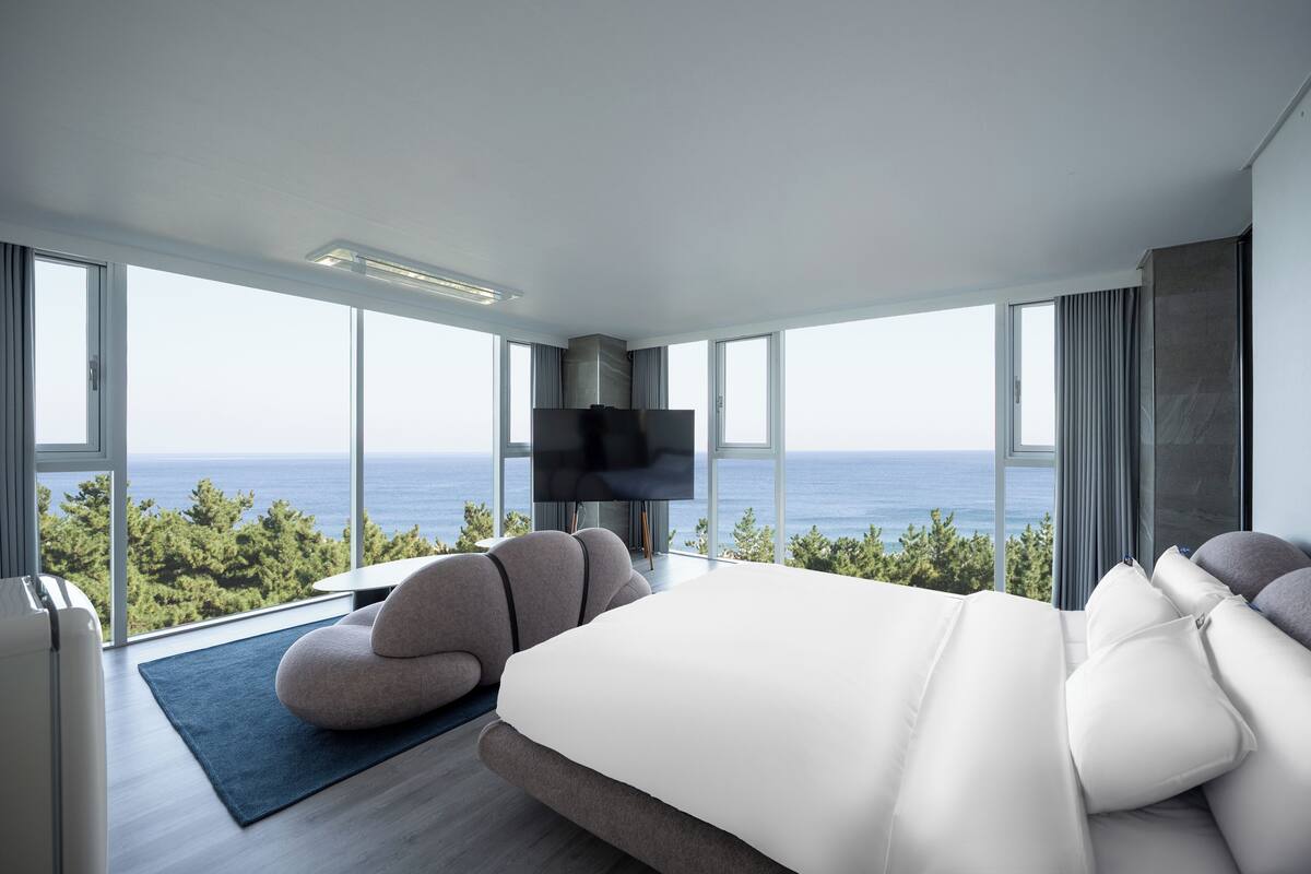 Suite-Estúdio Panorâmica, vista para o oceano | Cortinas/cortinados opacos, Wi-fi grátis 