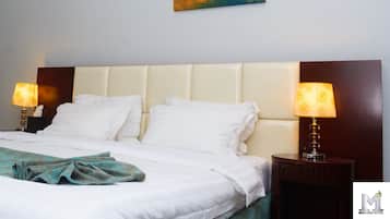 Quarto casal luxo, 1 cama King | 1 quarto, roupas de cama de algodão egípcio, roupas de cama premium