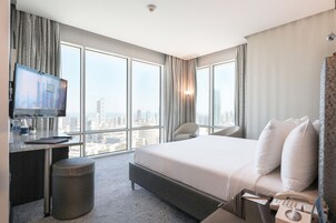 Quarto casal luxo, 1 cama King | Vista para praia/oceano