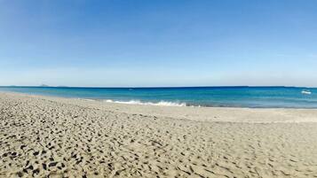 Na praia, guarda-sóis de praia, snorkel, surf/bodyboard