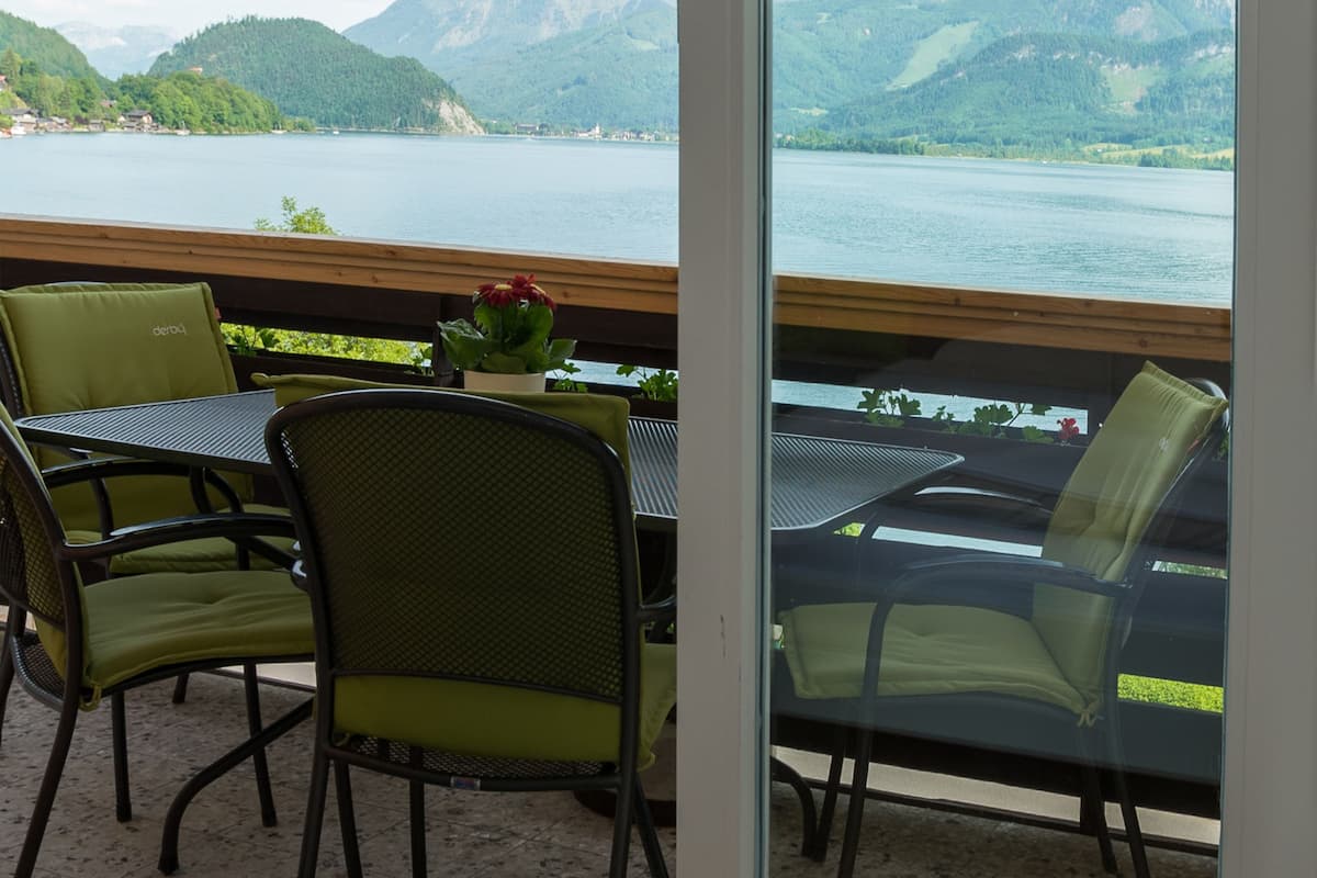 Quarto Duplo Básico, varanda, vista para o lago | Varanda