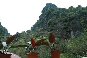Terraço com espreguiçadeiras