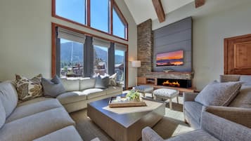 TV 50 polegadas com canais de TV premium, lareira