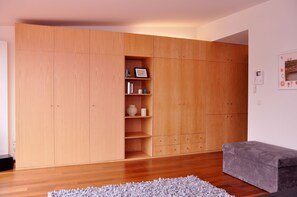 Estúdio Premium, vista para o rio | Cortinas/cortinados opacos, quartos insonorizados 