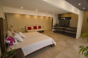 Suite Executiva, 1 cama king-size, casa de banho privativa | Roupa de alta qualidade, Wi-fi grátis 