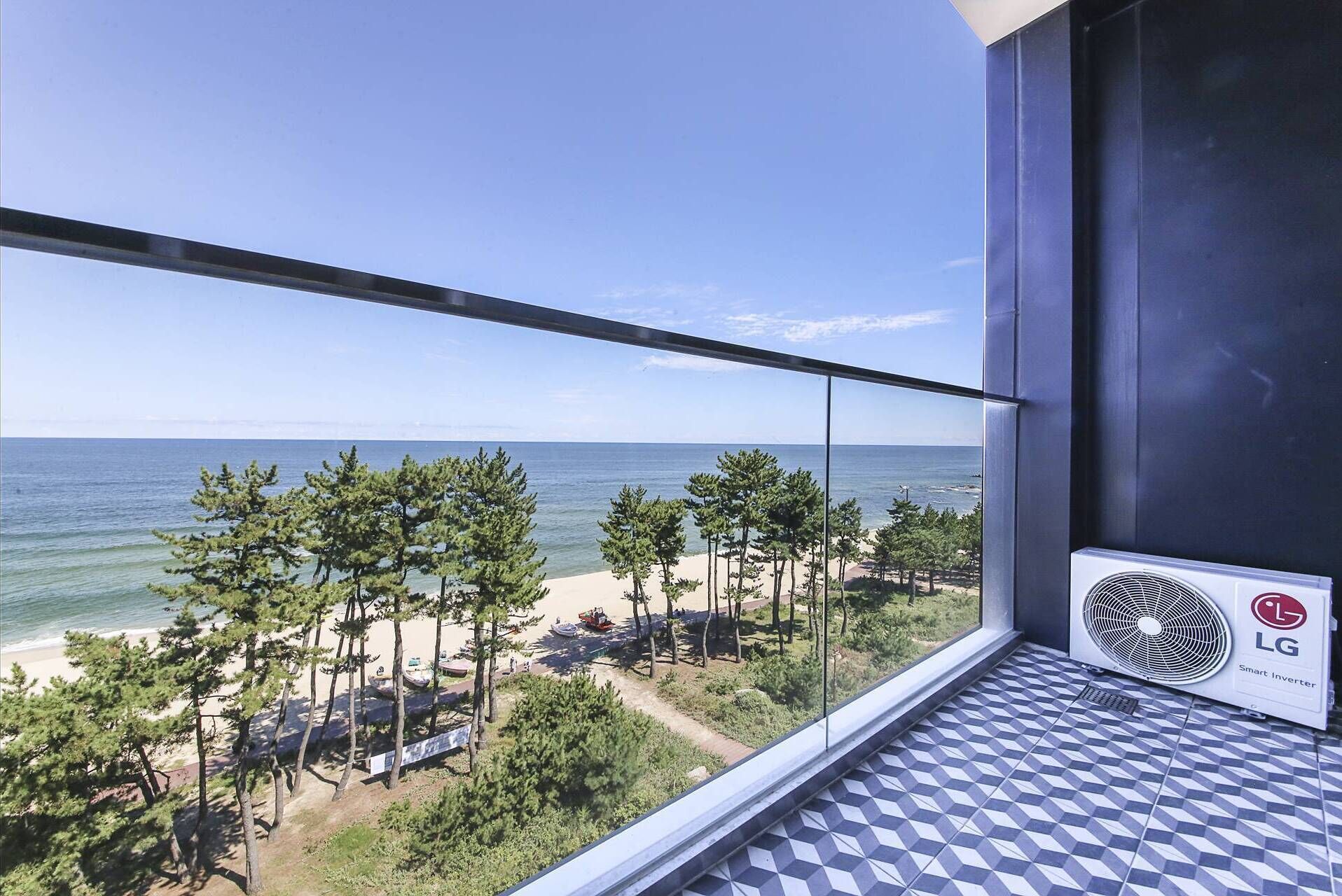 VIP Room, Ocean View (Extra Duvet cost KRW10,000, Mixed Gender not allowed for more than 3) | Terraço/pátio interior