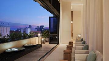 Sala(s) para tratamentos a casais, banho turco, tratamentos corporais