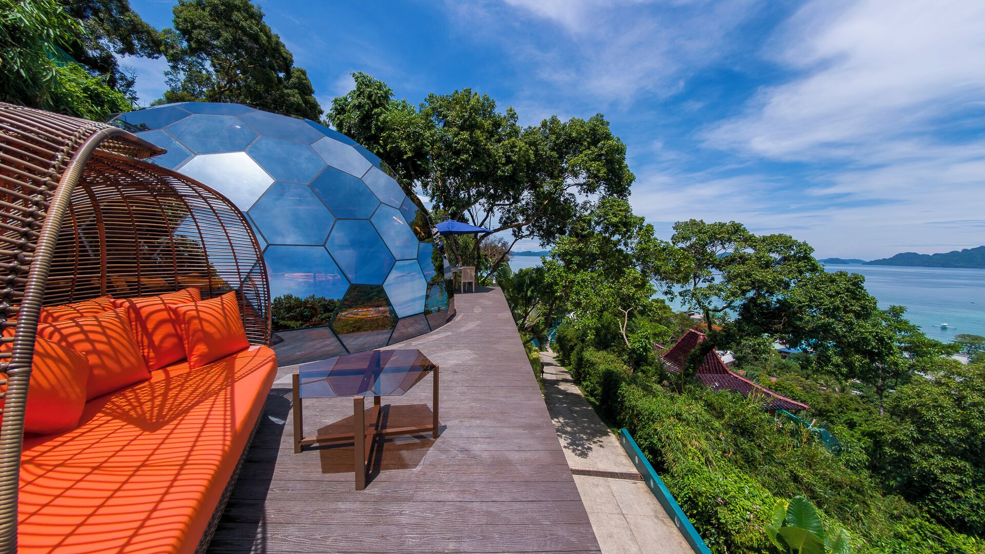 Tenda de Luxo, vista para o mar | Vista da varanda