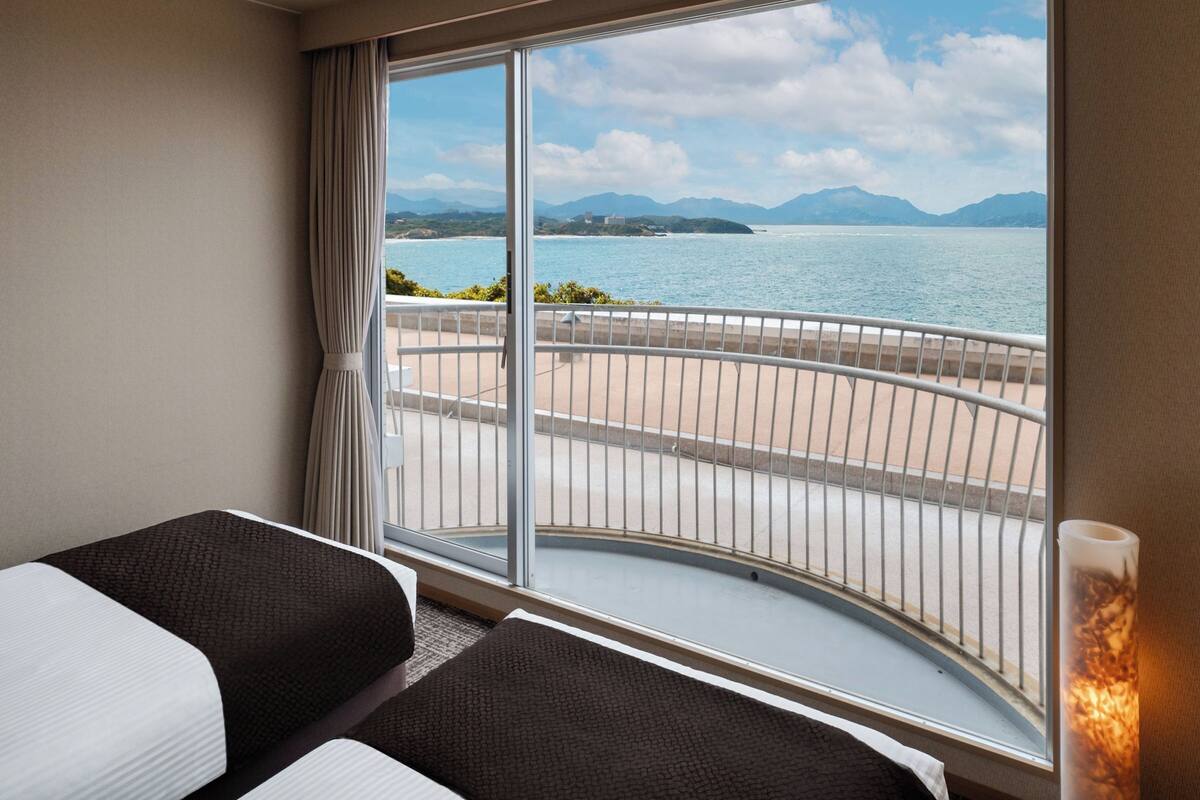 Quarto Twin, não fumadores (With private bathroom, Ocean view) | Cofre no quarto, Wi-fi grátis, roupa de cama fornecida 