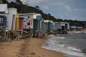 Perto da praia, toalhas de praia