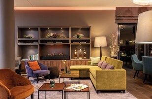 Este bar no lobby do hotel 