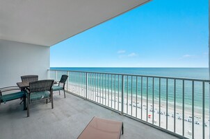 Condo família, 3 quartos, sacada, vista para o oceano | Sacada