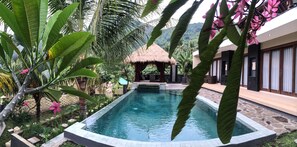 Vila executiva, 2 quartos, vista para a piscina, ao lado da piscina | Área de estar | TV de tela plana