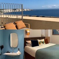 Quarto Superior, terraço, vista para o oceano | Roupa de alta qualidade, cofre no quarto, com decoração personalizada 