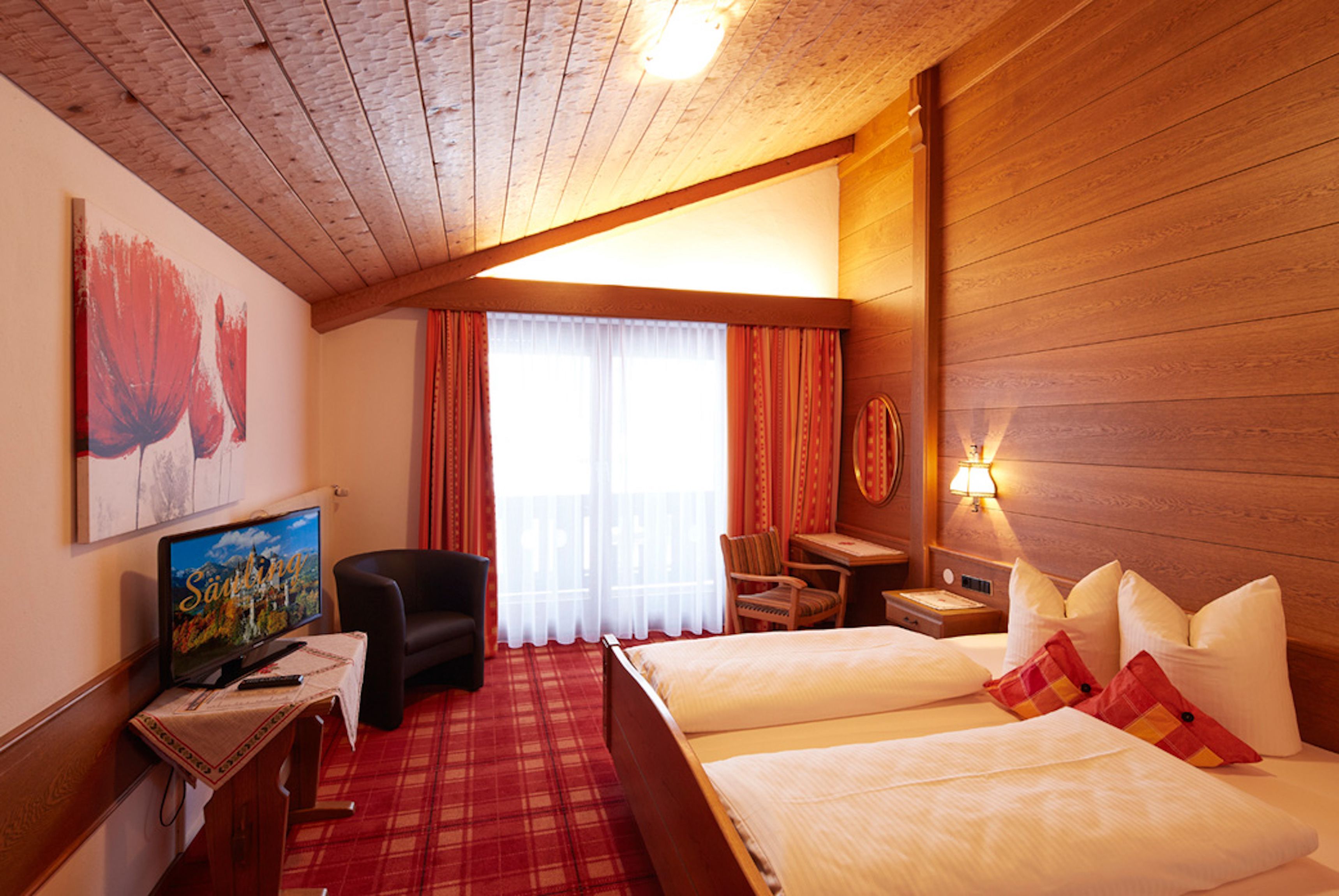 Quarto Duplo, varanda | Secretária, cortinas/cortinados opacos, Wi-fi grátis 