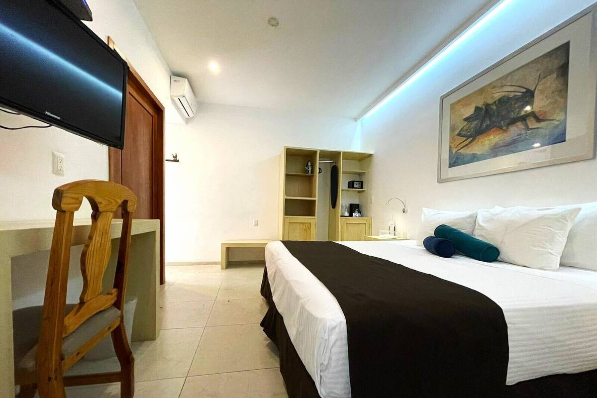 Suite-Estúdio Superior | Roupa de alta qualidade, edredões de penas, cofre no quarto 