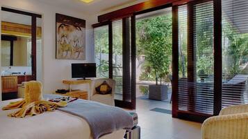 2 quartos, roupas de cama premium, camas com colchões pillow-top