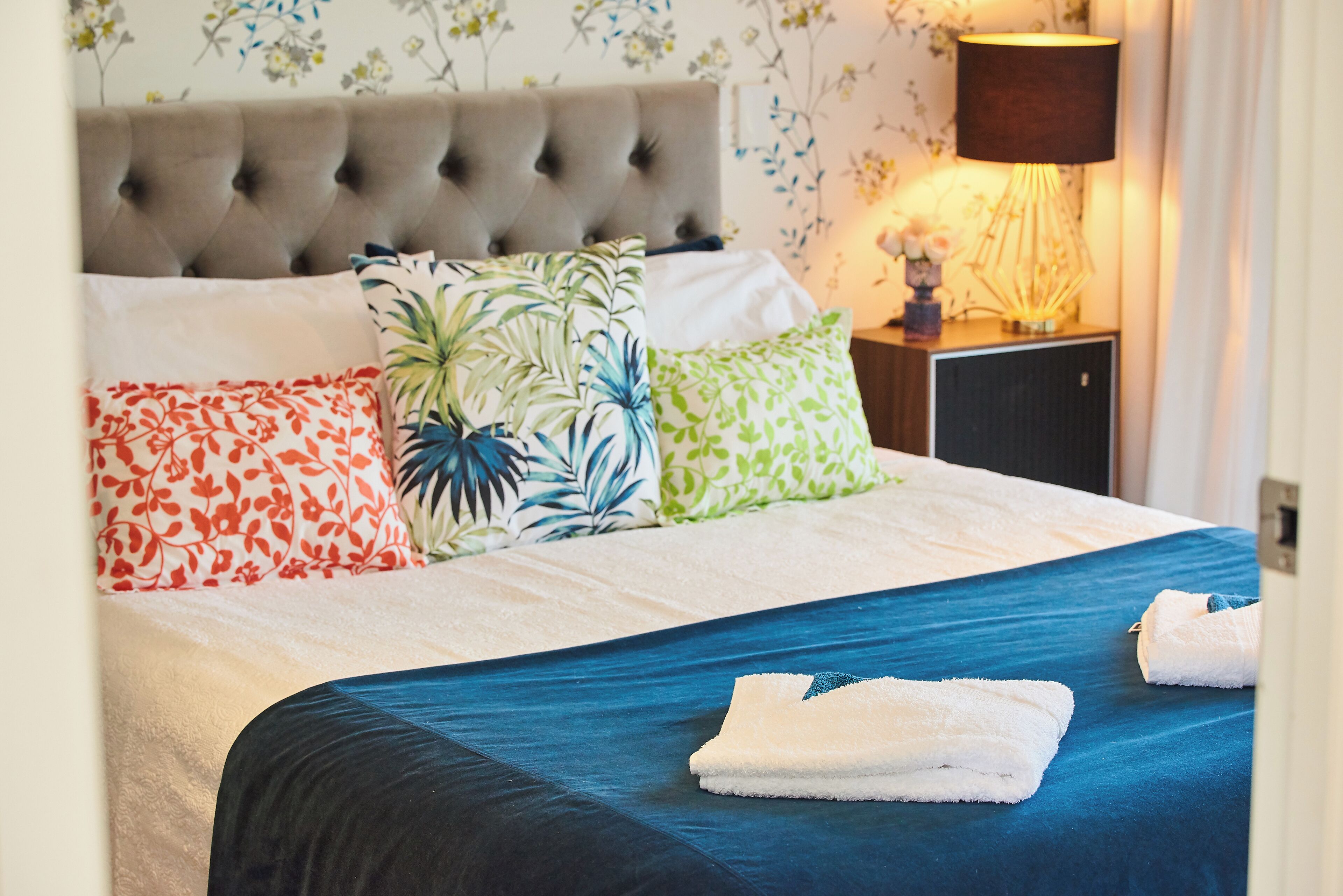 Apartamento Comfort, 2 quartos, vista para a montanha, no rés do chão (Garden & Patio) | Roupa de alta qualidade, edredões de penas 