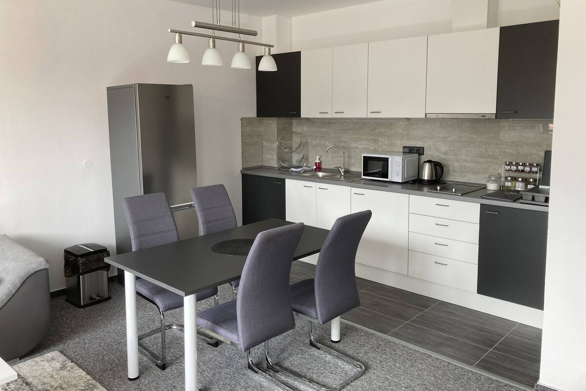 Cozinha privada | Geladeira, micro-ondas, cooktop, chaleira elétrica