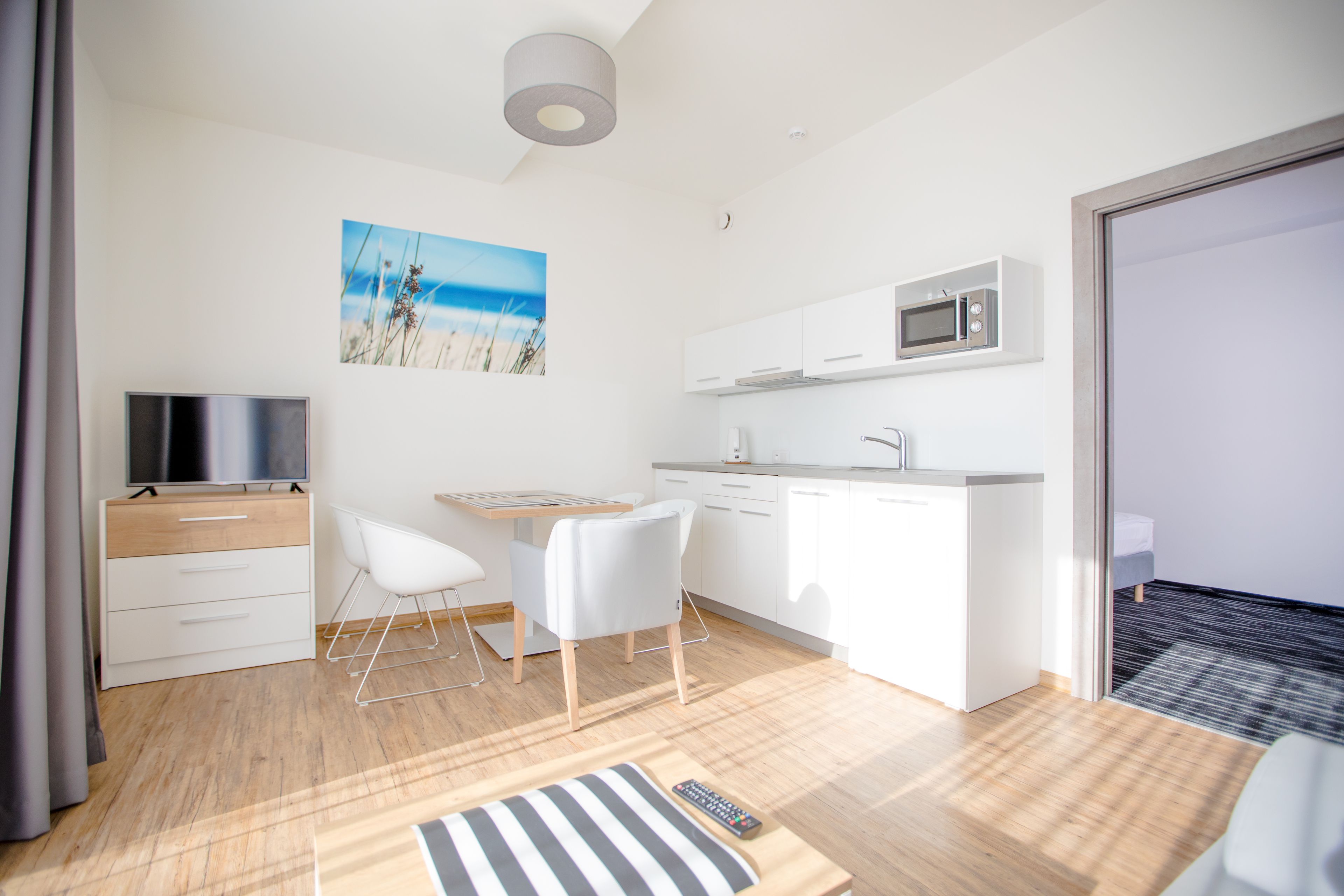 Apartamento standard (Sarema) | Quartos à prova de som, Wi-Fi de cortesia, roupa de cama