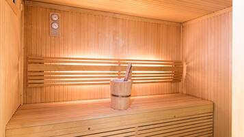 Sauna, banheira de hidromassagem, banho turco